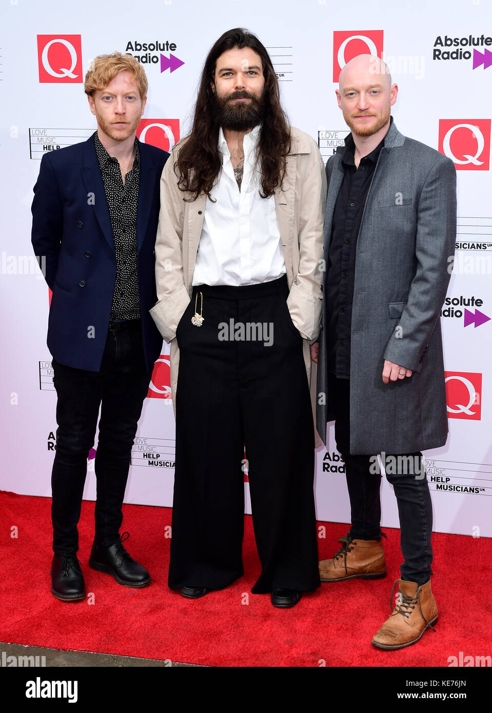 Buffy Clyro's Simon Neil, James Johnston and Ben Johnston arrive for ...