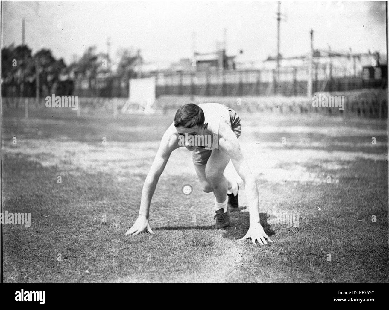 Track start running Black and White Stock Photos & Images - Alamy