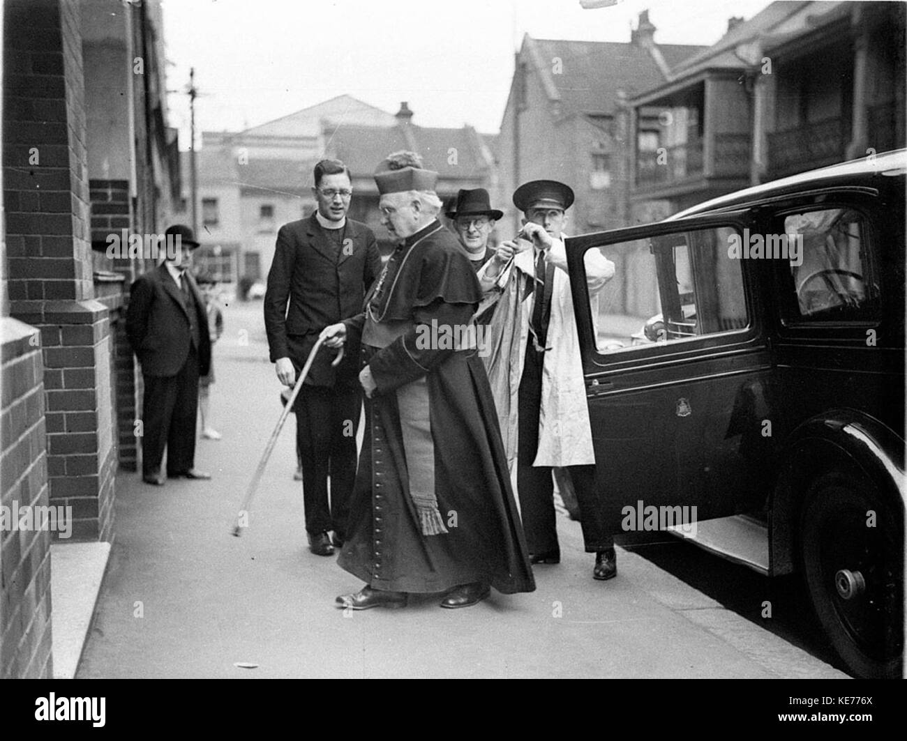 This photograph shows Archbishop Kelly, the Catholic Archbishop of ...
