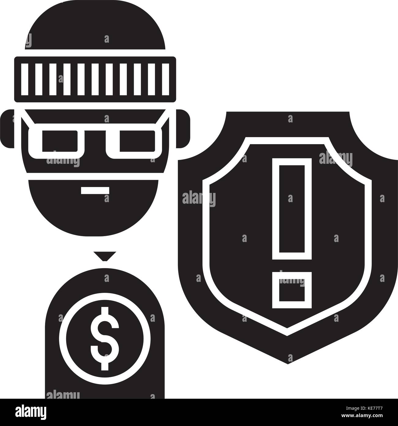 Protection against criminal Stock Vector Images - Alamy