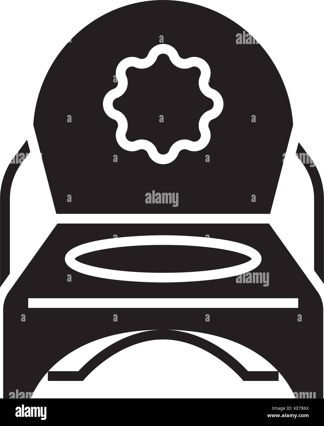 toilet potty icon, vector illustration, black sign on isolated ...