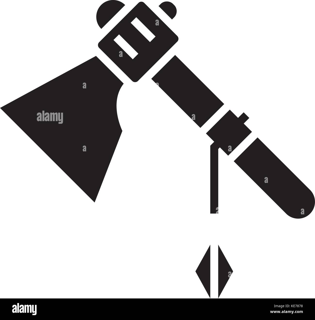 tomahawk icon, vector illustration, black sign on isolated background ...