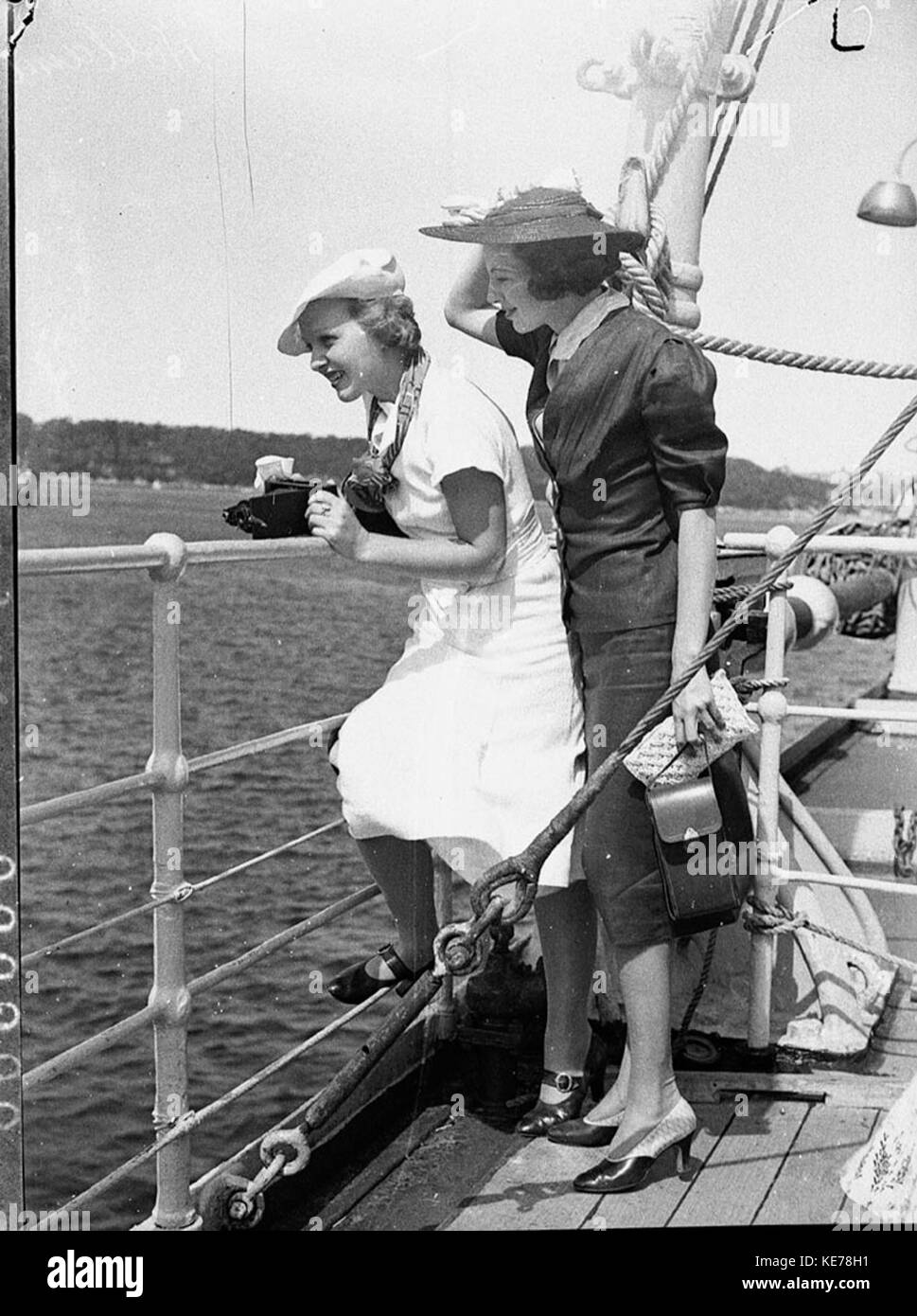 This photograph shows models of the Arrival of Monterey, a famous ...