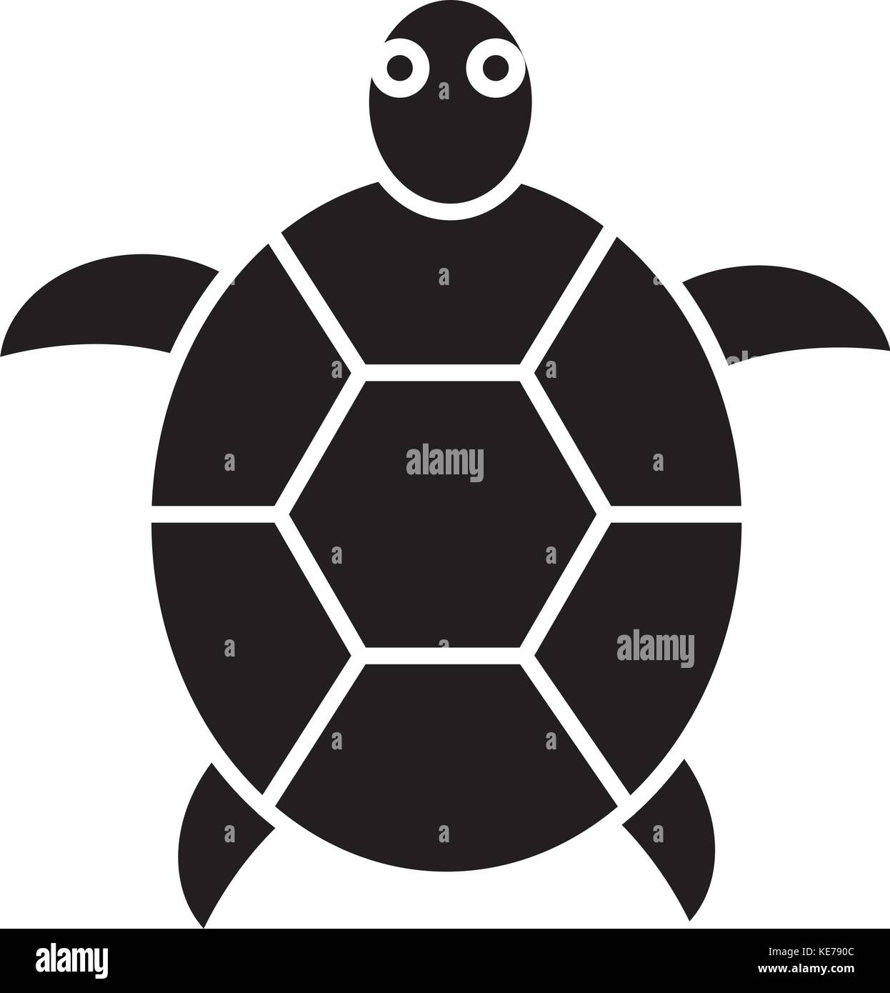 turtle icon, vector illustration, black sign on isolated background ...
