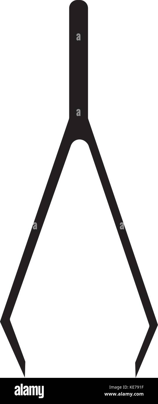 tweezers icon, vector illustration, black sign on isolated background ...