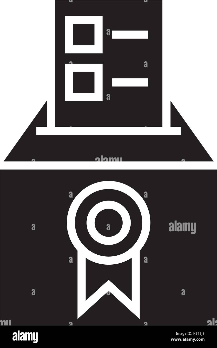 vote - voting - elections - poll icon, vector illustration, black sign ...