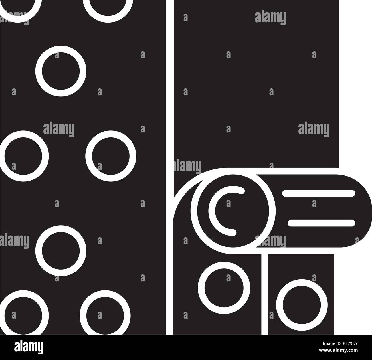 wallpaper icon, vector illustration, black sign on isolated background ...