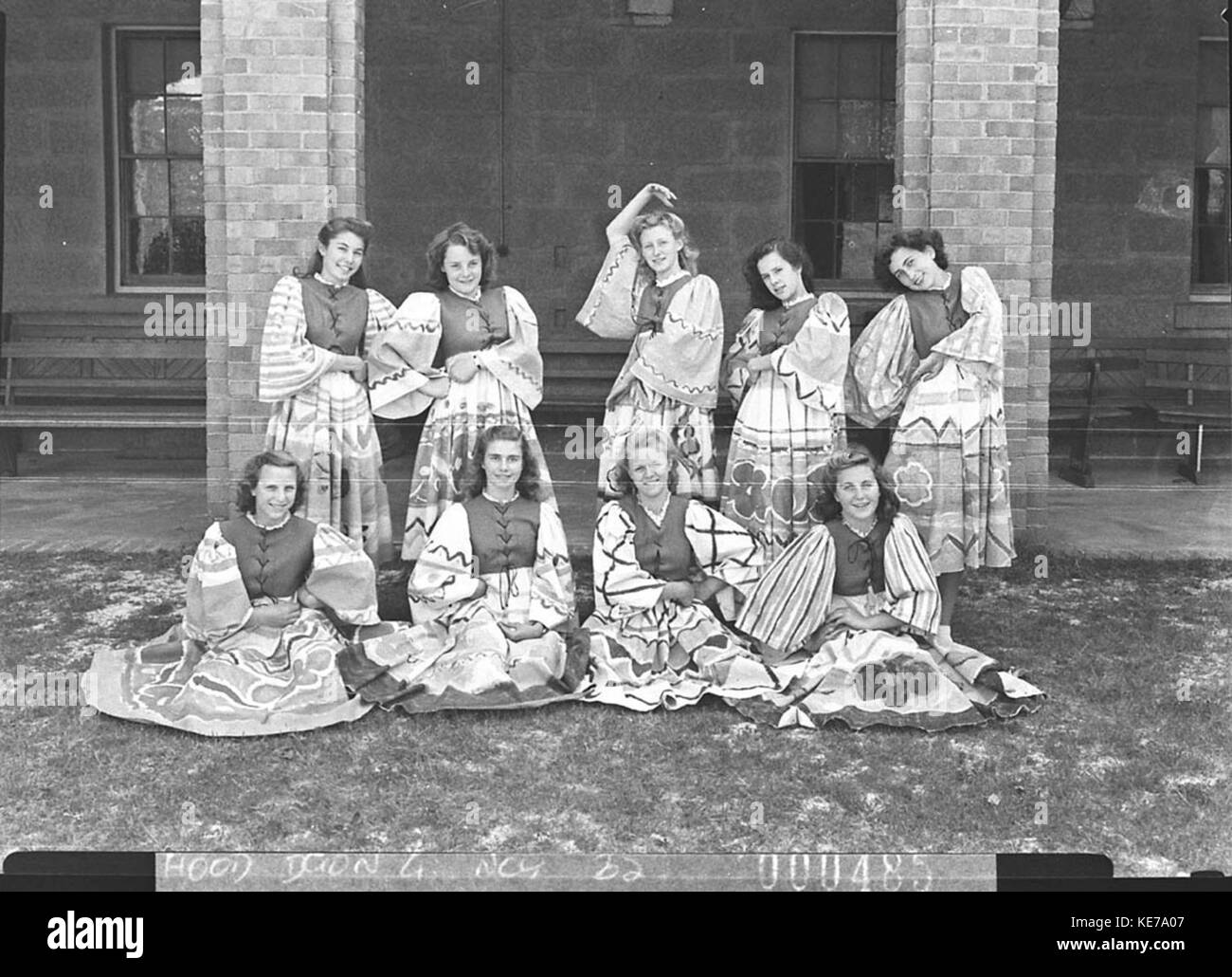 13727 Group of nine students in colourful costumes St Catherines ...