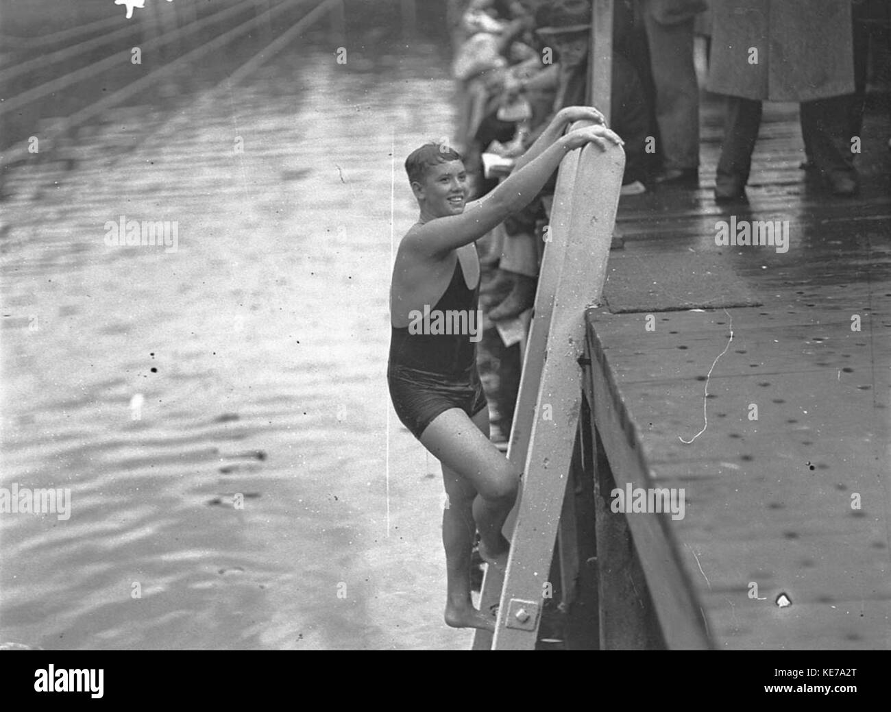43544 HR Biddulph of Rose Bay leaves the water after winning the ...
