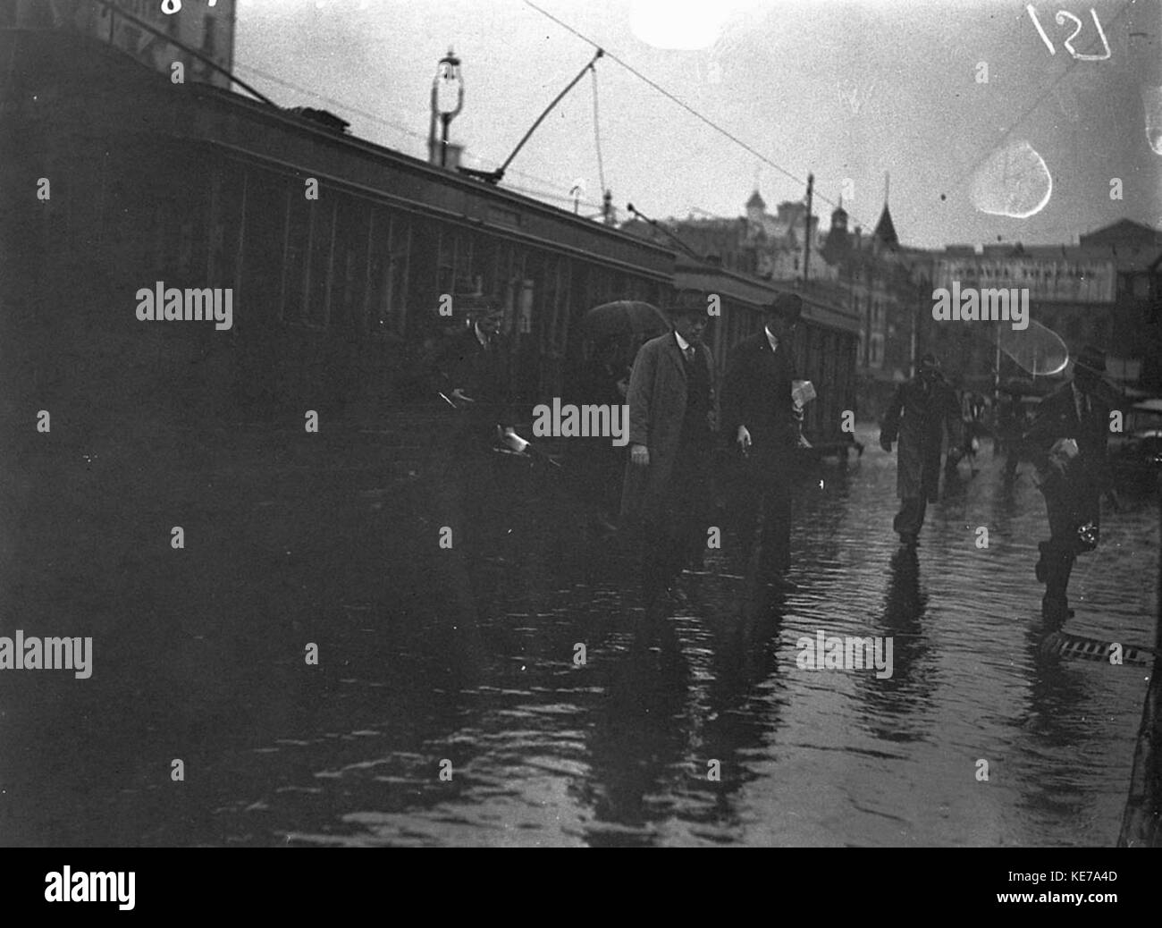 Heavy rain storm in Black and White Stock Photos & Images - Alamy
