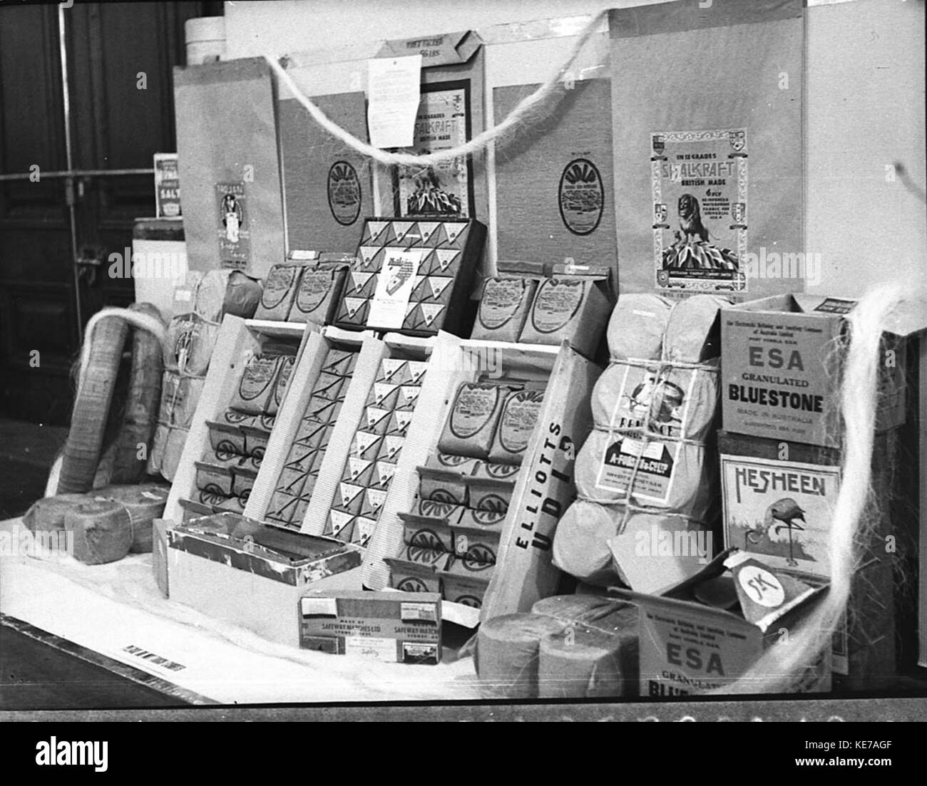 72393 John Sands packing exhibition at Town Hall Stock Photo - Alamy