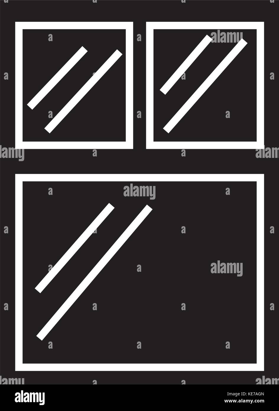 window clean cleaning icon, vector illustration, black sign on isolated ...