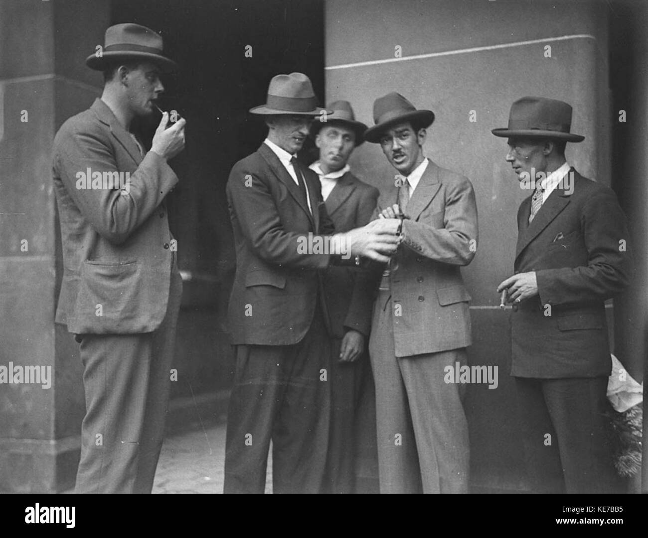 66337 Murray the Escapologist second from right has handcuffs fitted by ...