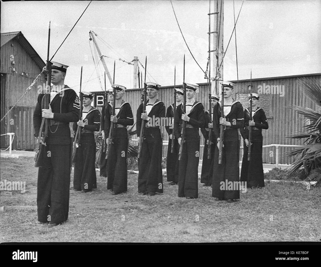 This photograph shows the Navy Leagues training depot in Sydney ...