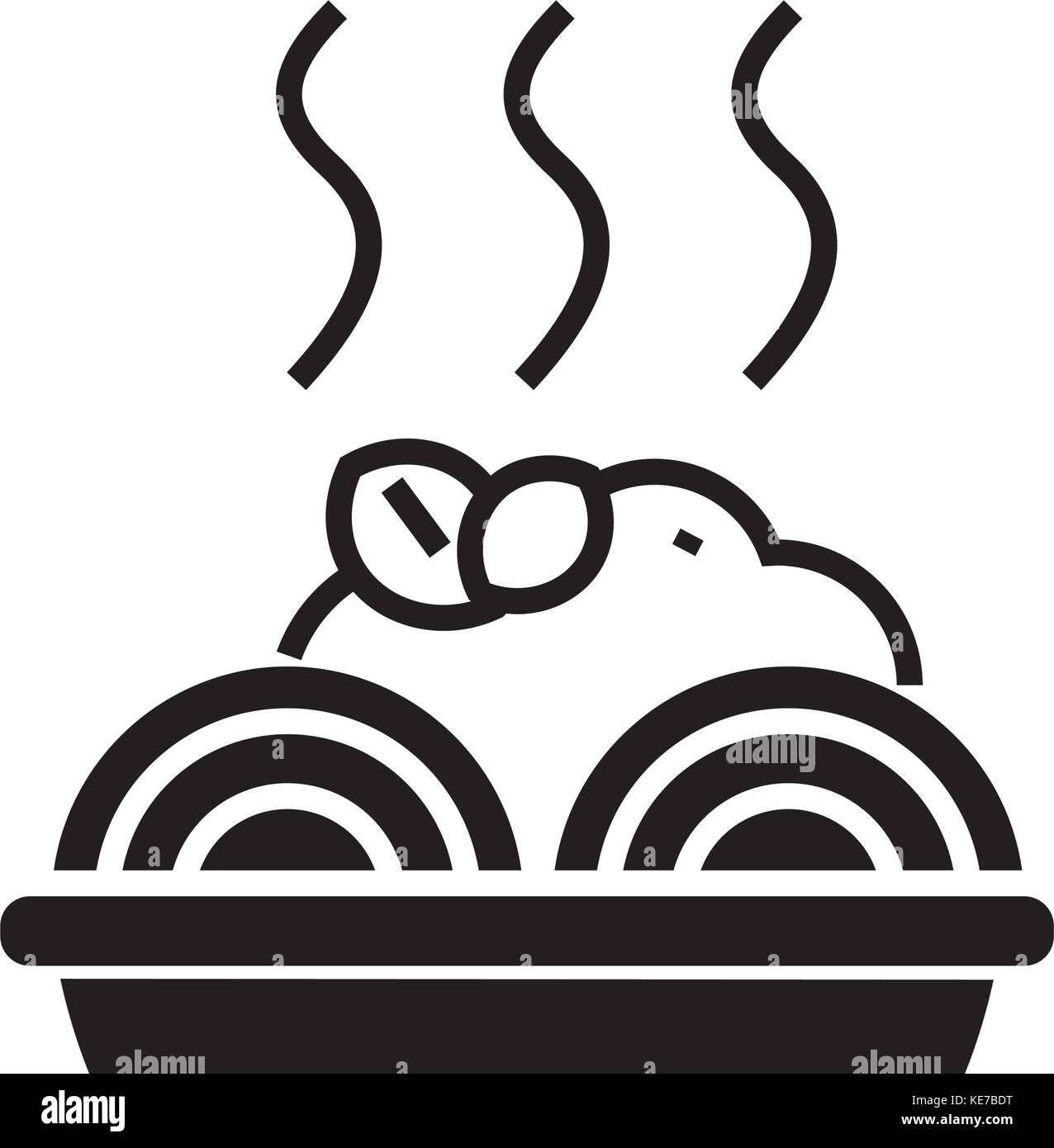 Rice on spoon icon Stock Vector Images - Alamy