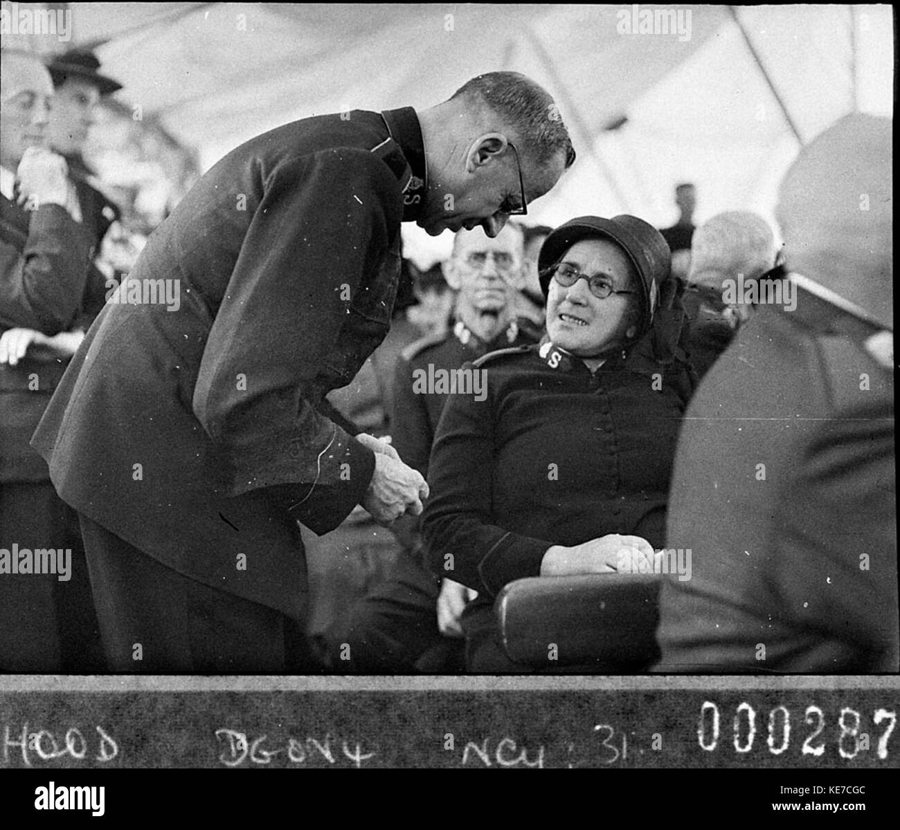 This image shows a Salvation Army rally held in a tent at Prince Alfred ...