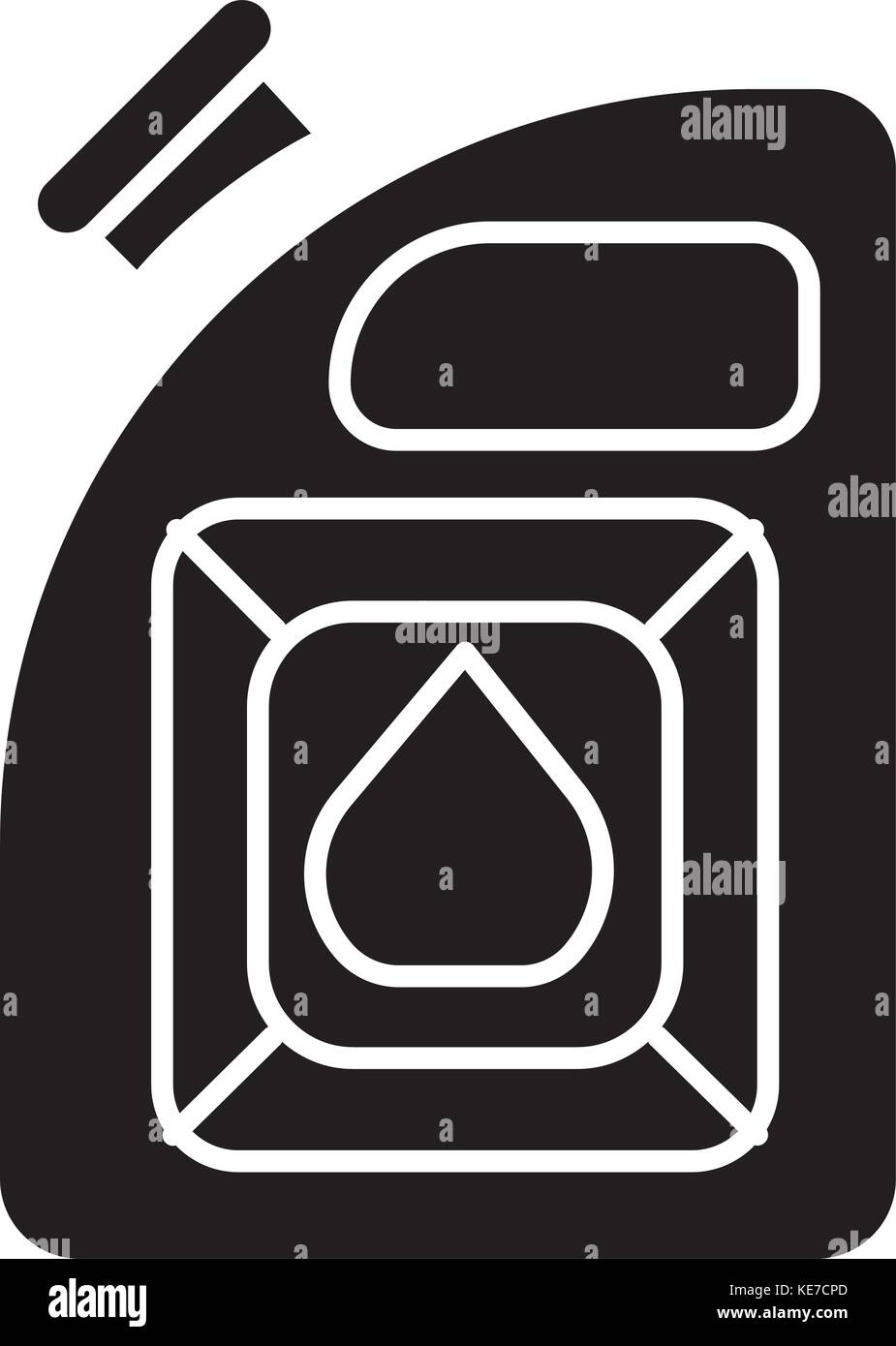 fuel auto icon, vector illustration, black sign on isolated background ...
