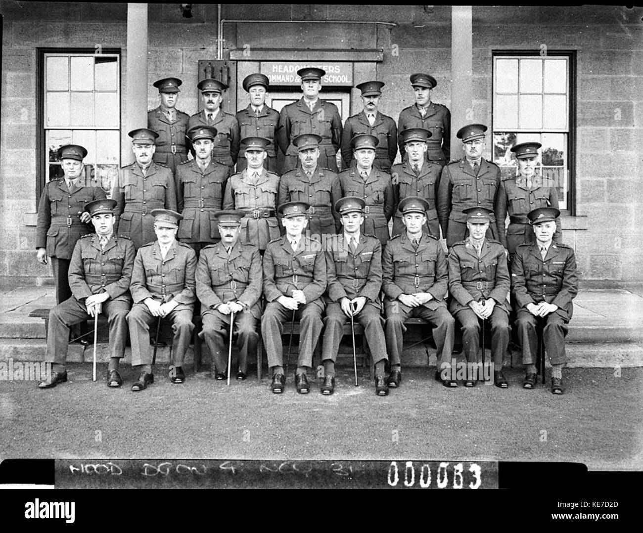 12539 Staff School group at Victoria Barracks Stock Photo - Alamy