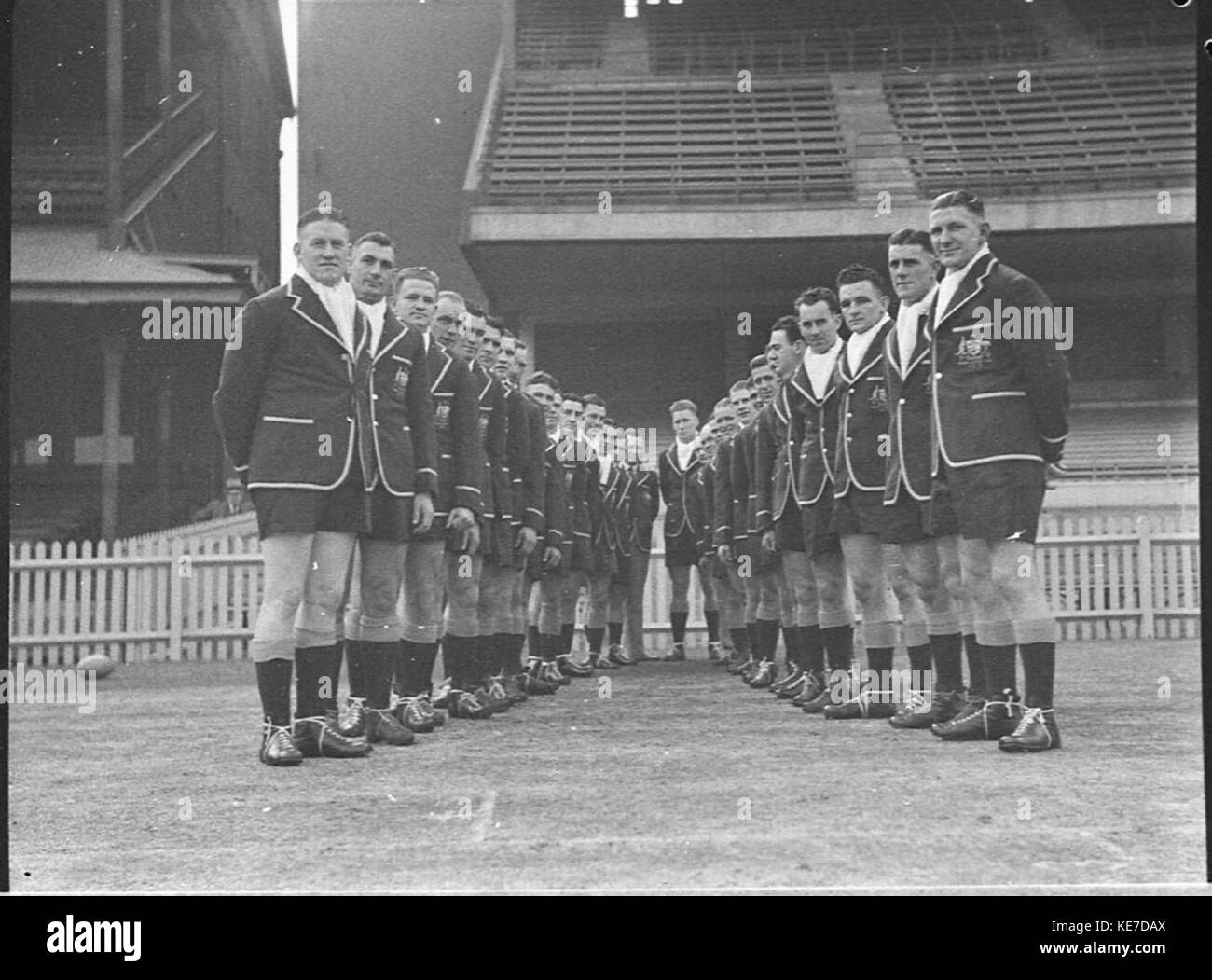 21322 The Australian Rugby Leage team the Kangaroos before their ...