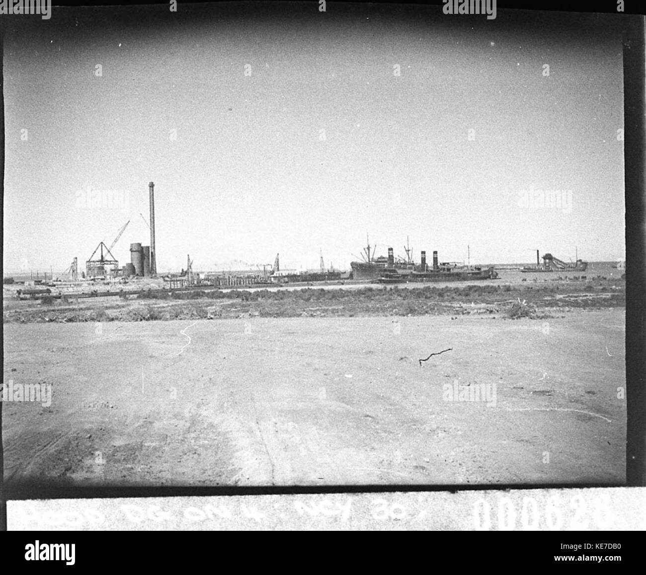 12333 The blastfurnace under construction showing BHP ship taken for ...
