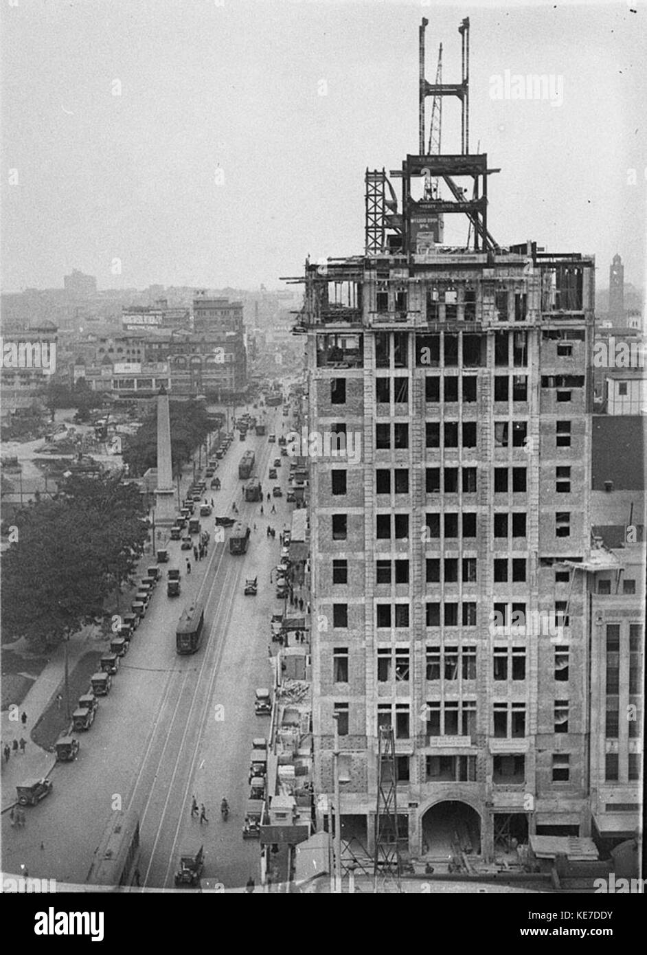 51597 The new T G Building being erected by McLeod Bros Stock Photo - Alamy