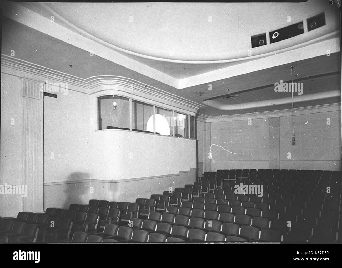 13218 The producers viewing box where he sat with advertising agents ...
