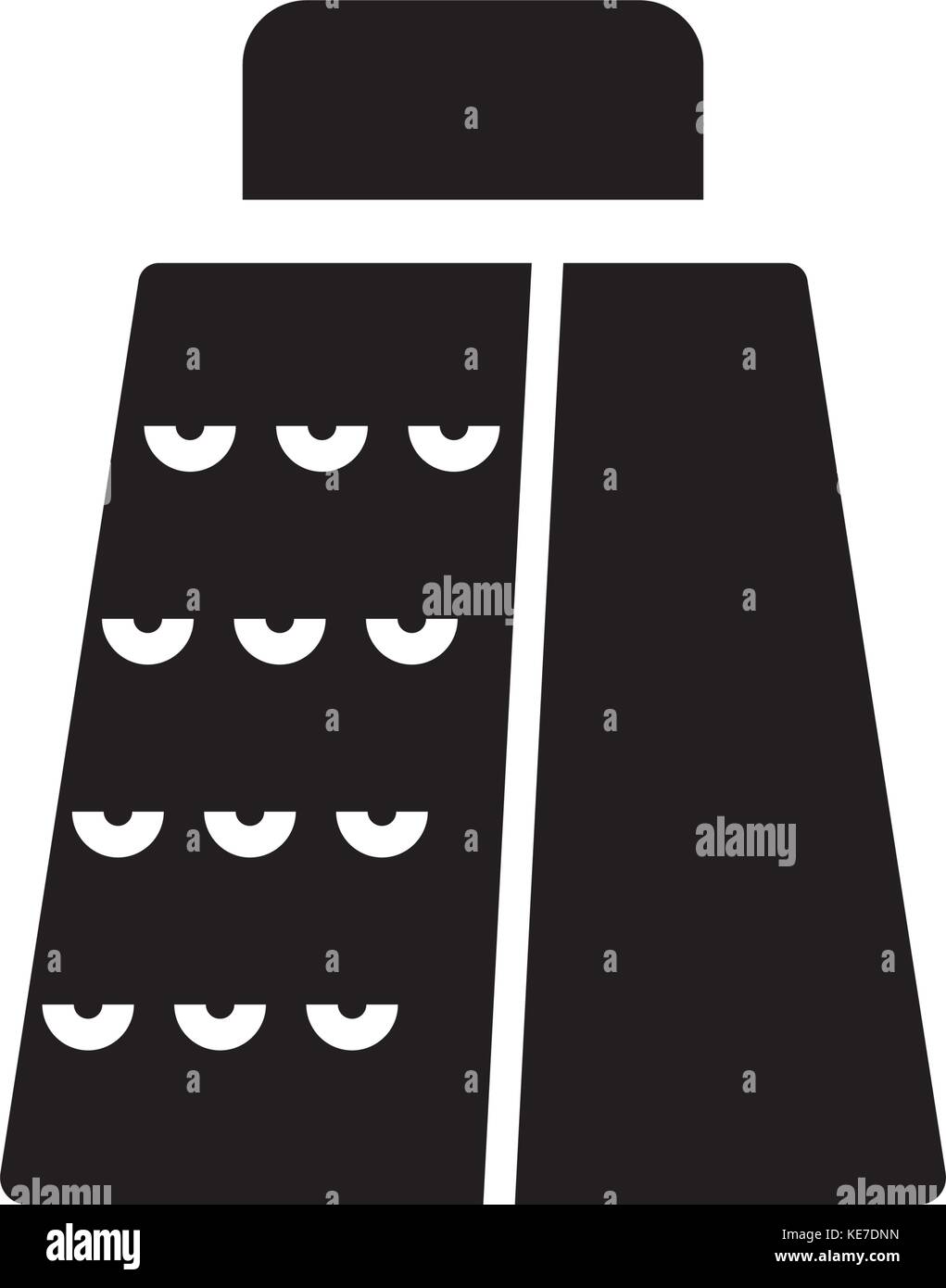 grater icon, vector illustration, black sign on isolated background ...