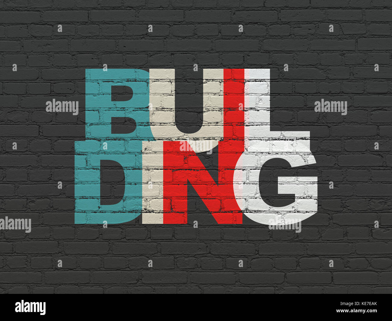 Construction concept: Building on wall background Stock Photo - Alamy