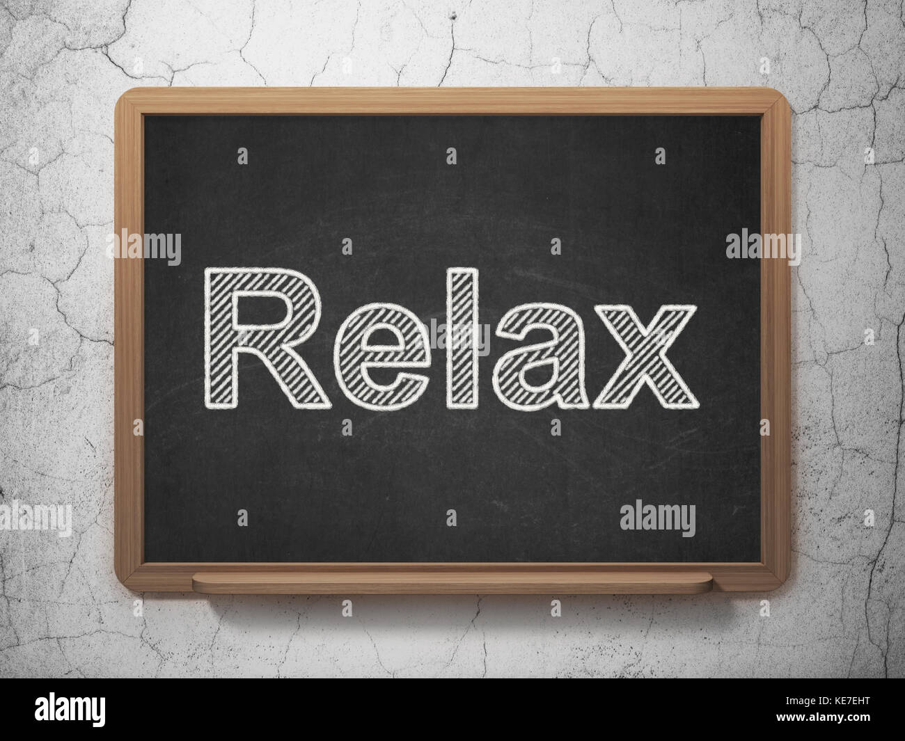 Vacation concept: Relax on chalkboard background Stock Photo - Alamy