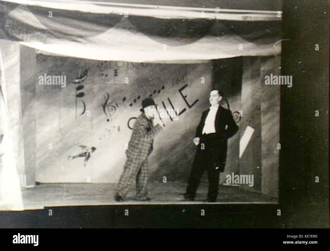This photograph shows a theatre group performing on stage in Stalag ...