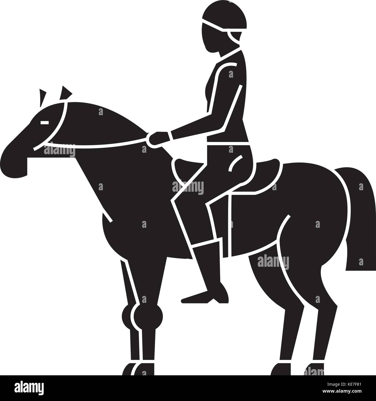 horse racing - rider - horseman - jockey icon, vector illustration ...
