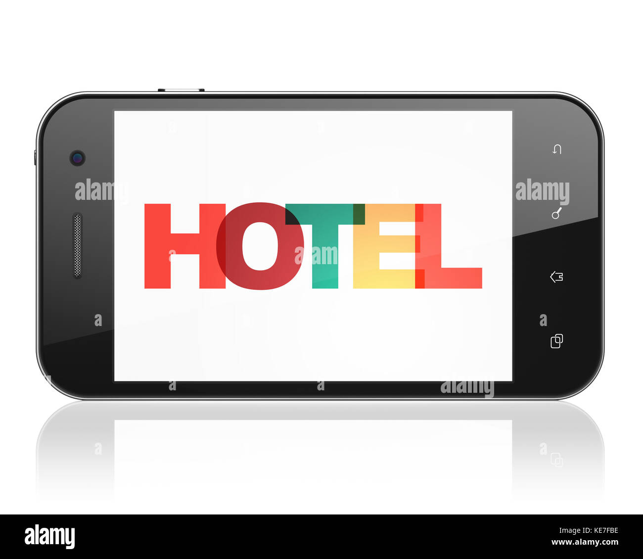 Tourism concept: Smartphone with Hotel on display Stock Photo - Alamy