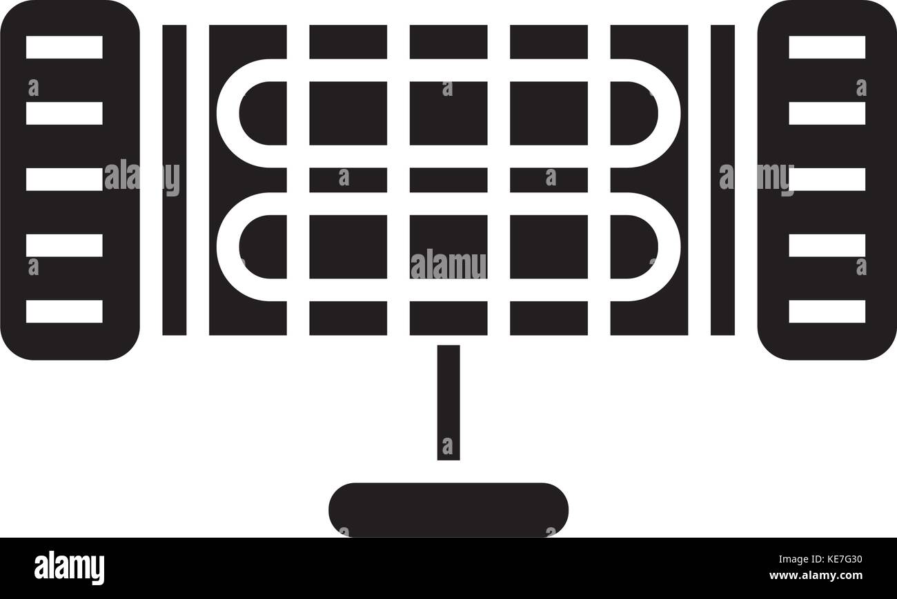 infrared heater icon, vector illustration, black sign on isolated ...