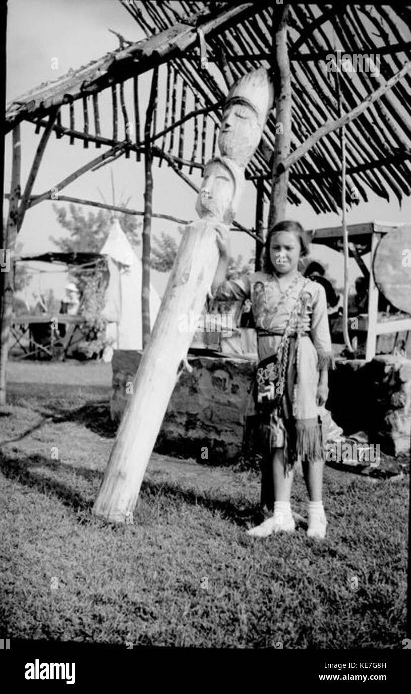 Indian Reservation. Indian Girl Caughnawaga BAnQ P48S1P01423 Stock ...