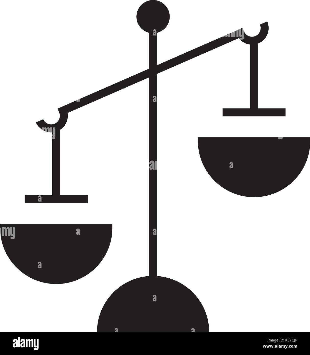 justice simple icon, vector illustration, black sign on isolated ...