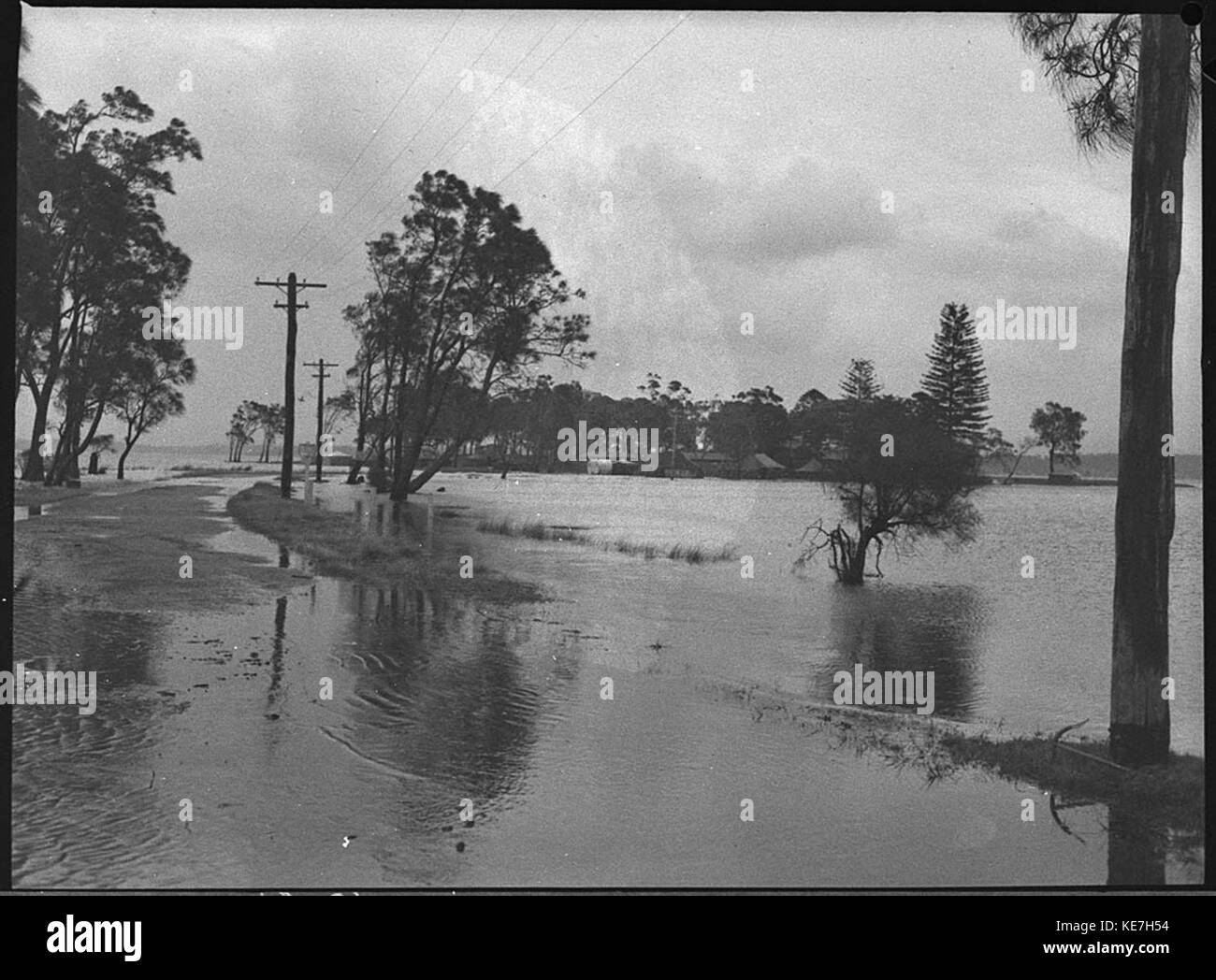 Flooding scene Black and White Stock Photos & Images - Alamy