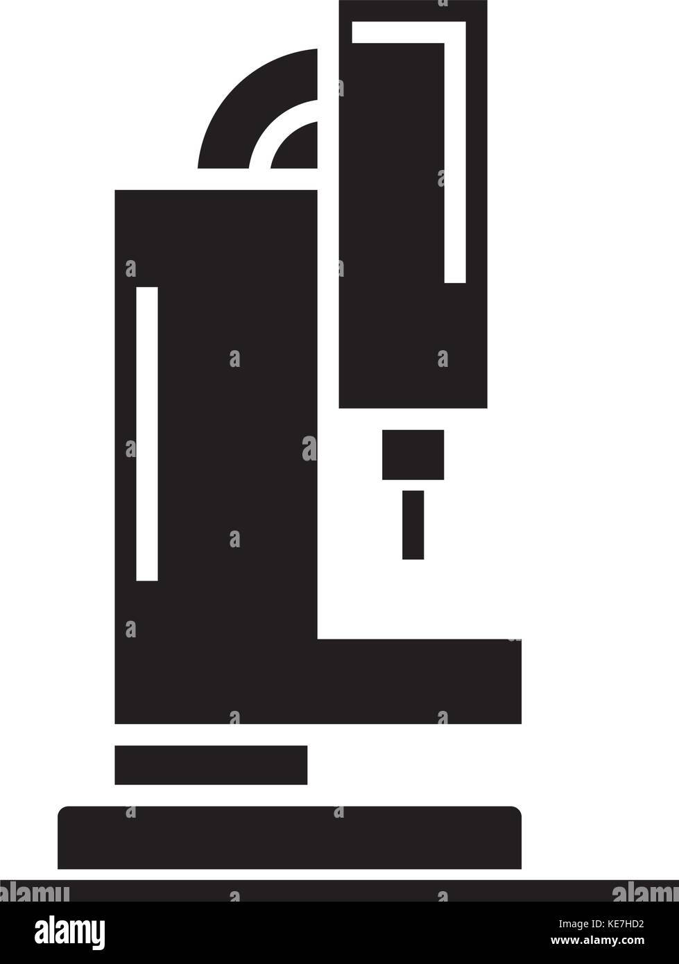 laser cutting machine icon, vector illustration, black sign on isolated ...