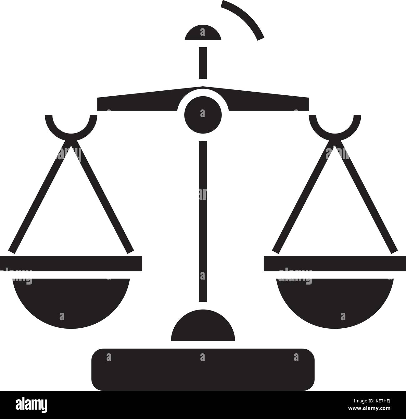 Scale justice on table Stock Vector Images - Alamy