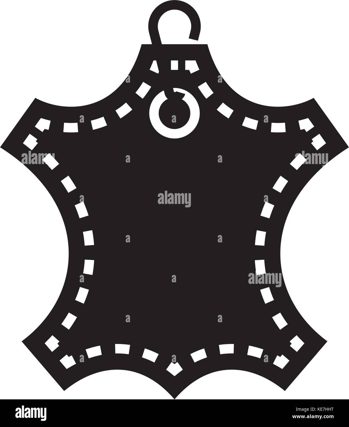 leather icon, vector illustration, black sign on isolated background ...