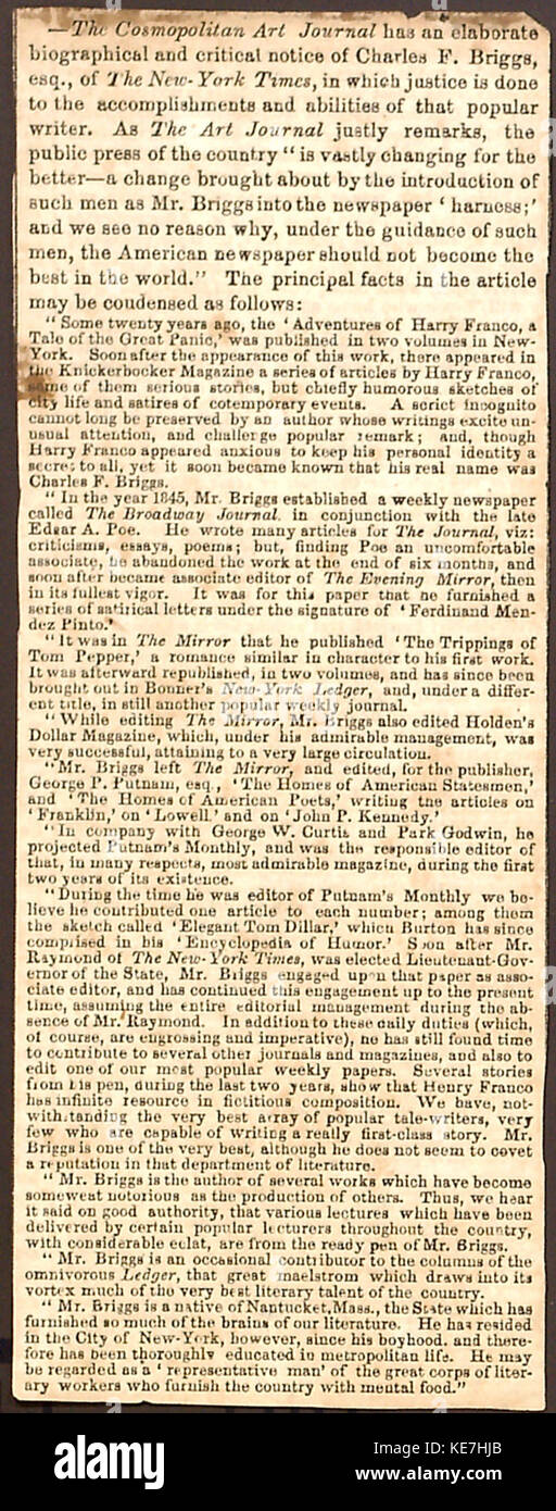 1859 newspaper hi-res stock photography and images - Alamy