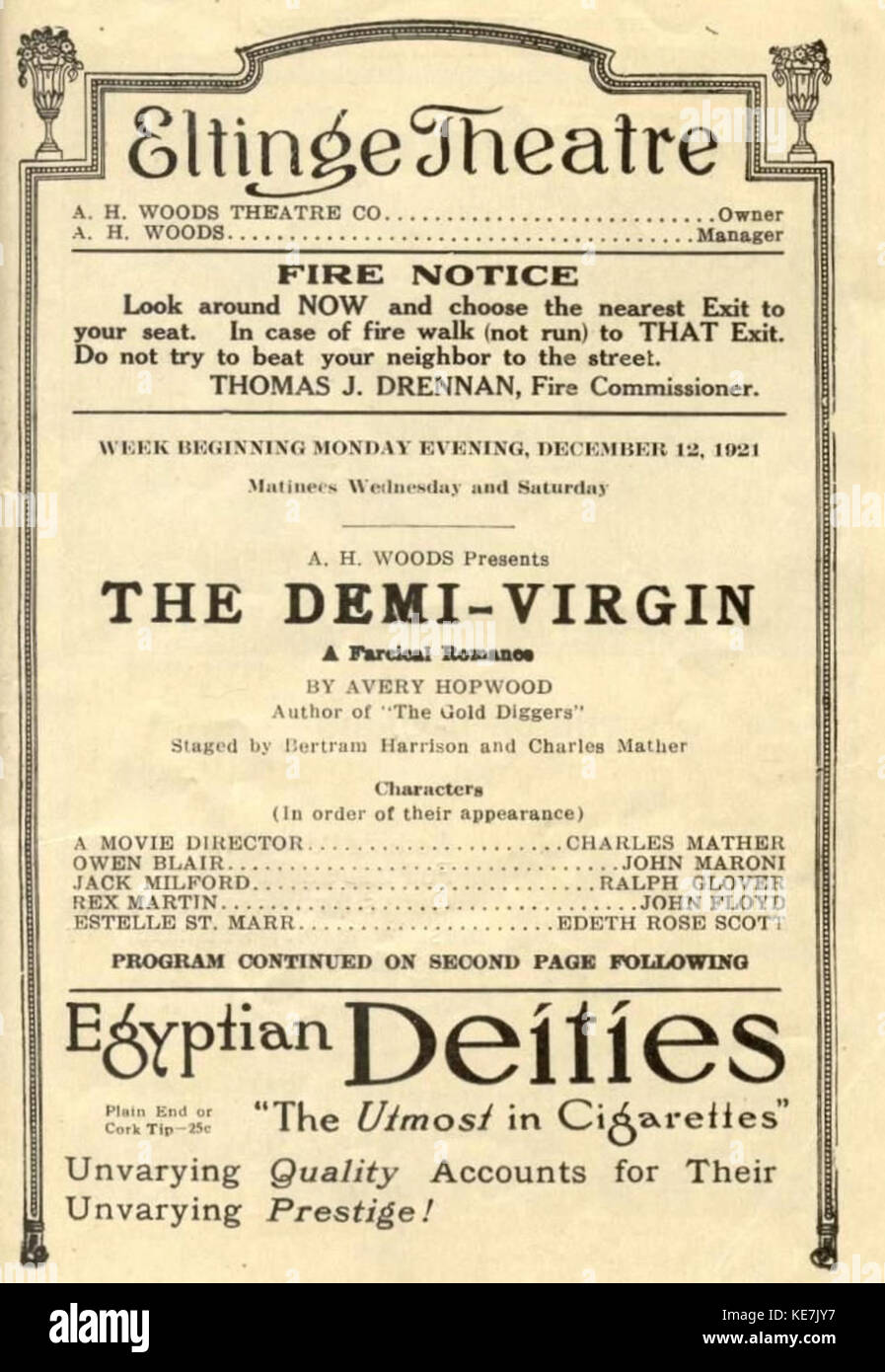 The Demi Virgin program inside Stock Photo - Alamy