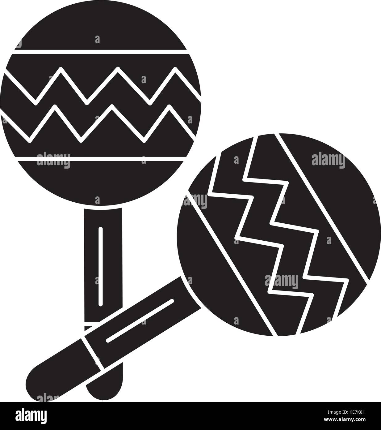 maracas icon, vector illustration, black sign on isolated background ...