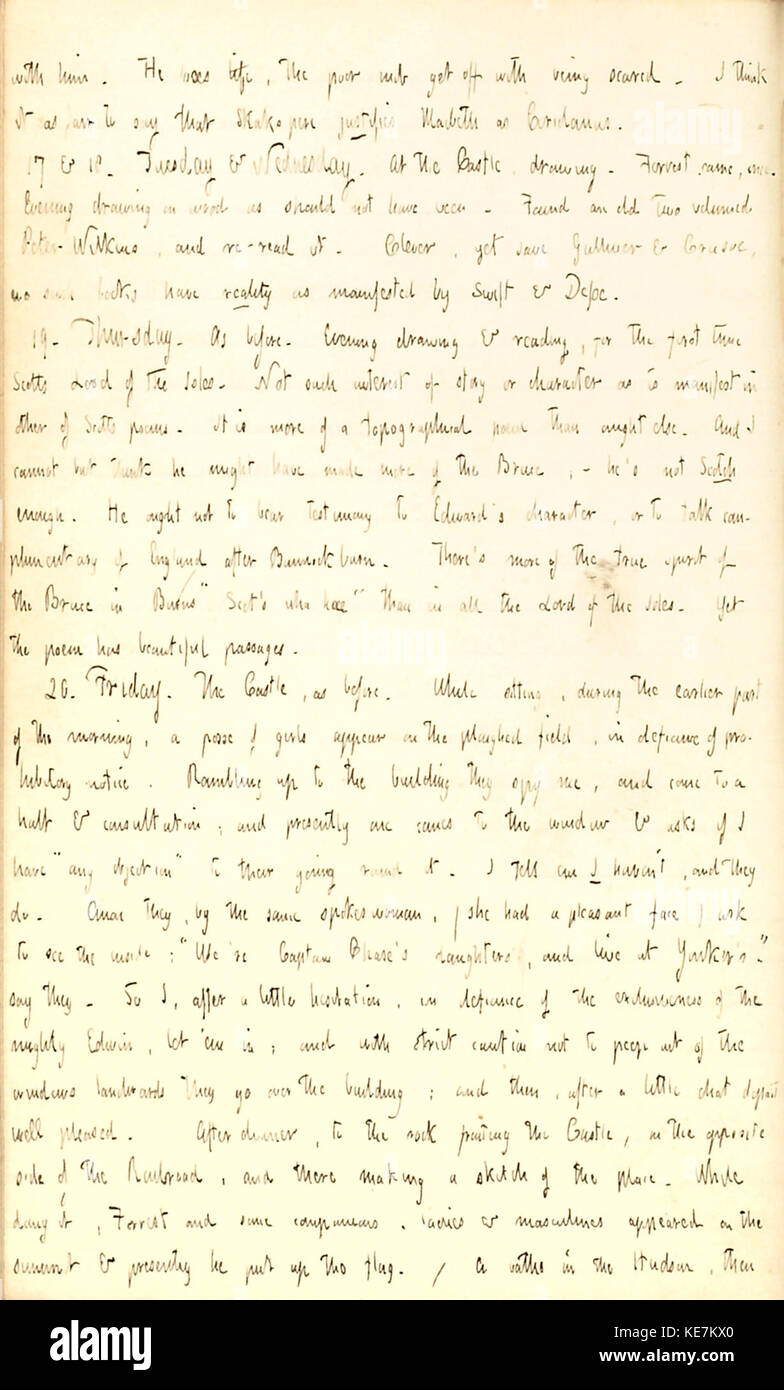 Entry from the Thomas Butler Gunn Diaries, Volume 2, dated June 16–20 ...