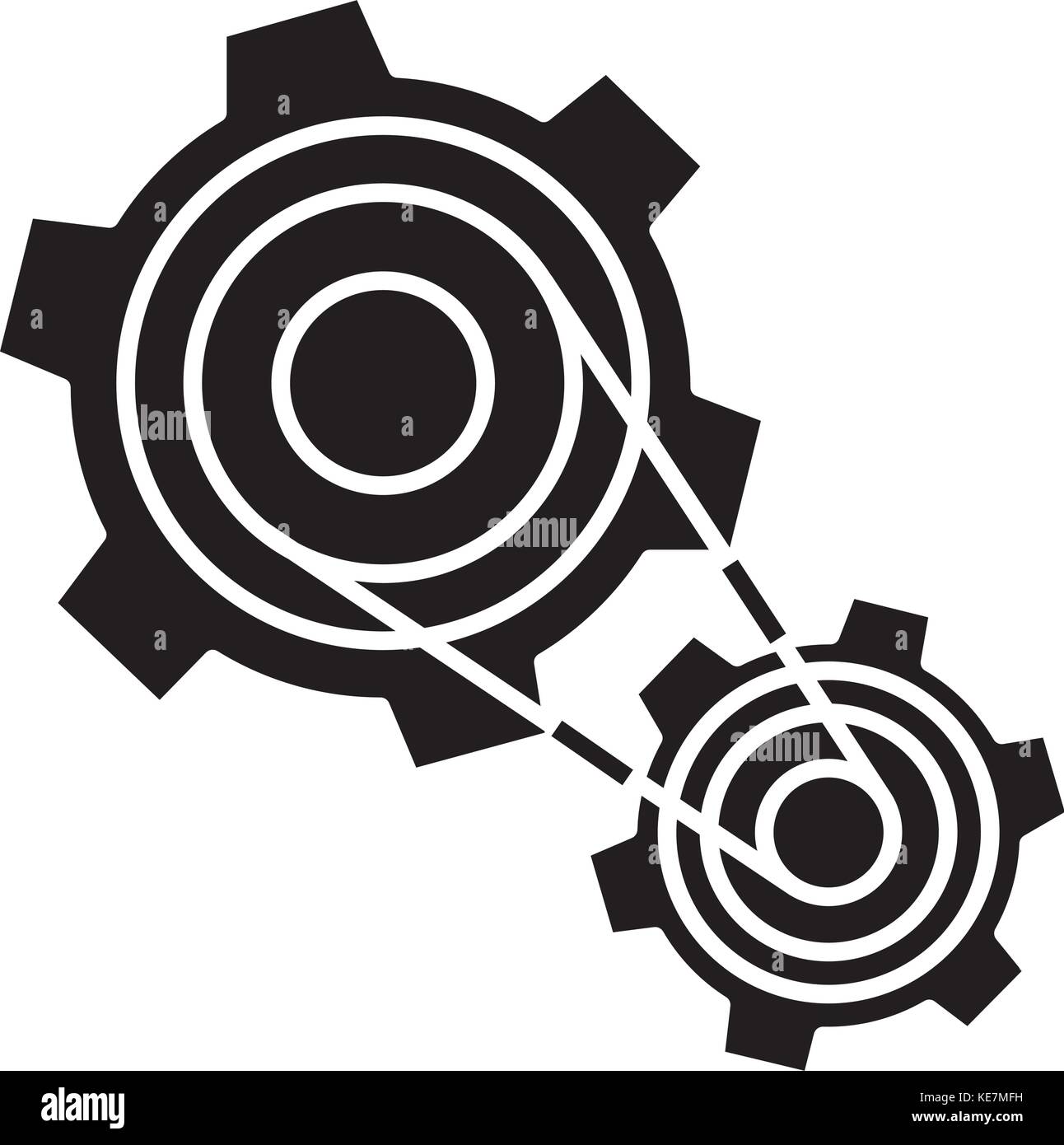 motor settings - engine icon, vector illustration, black sign on ...