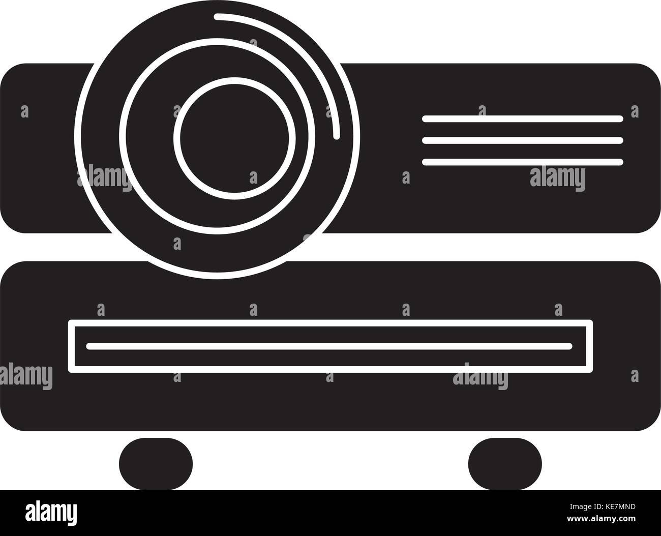 Movie projector isolated side view Stock Vector Images - Alamy