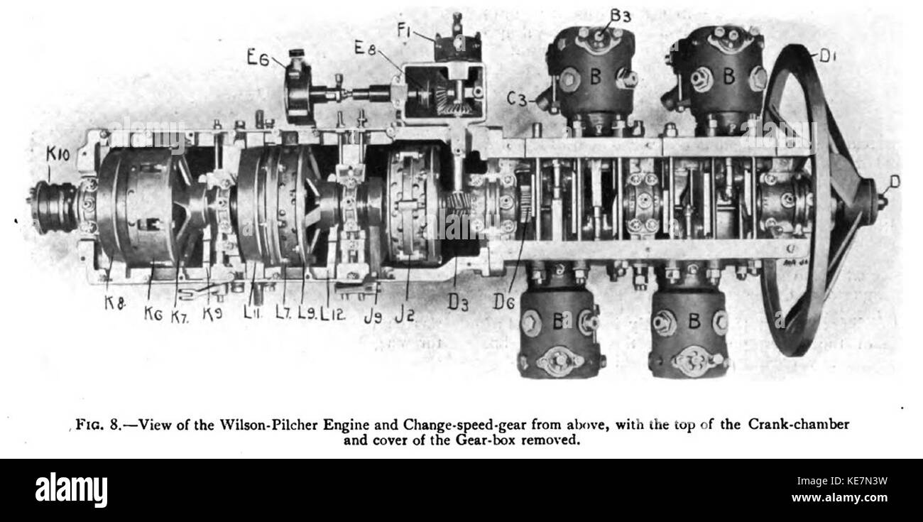 Wilson Pilcher Engine and Gearbox Stock Photo - Alamy