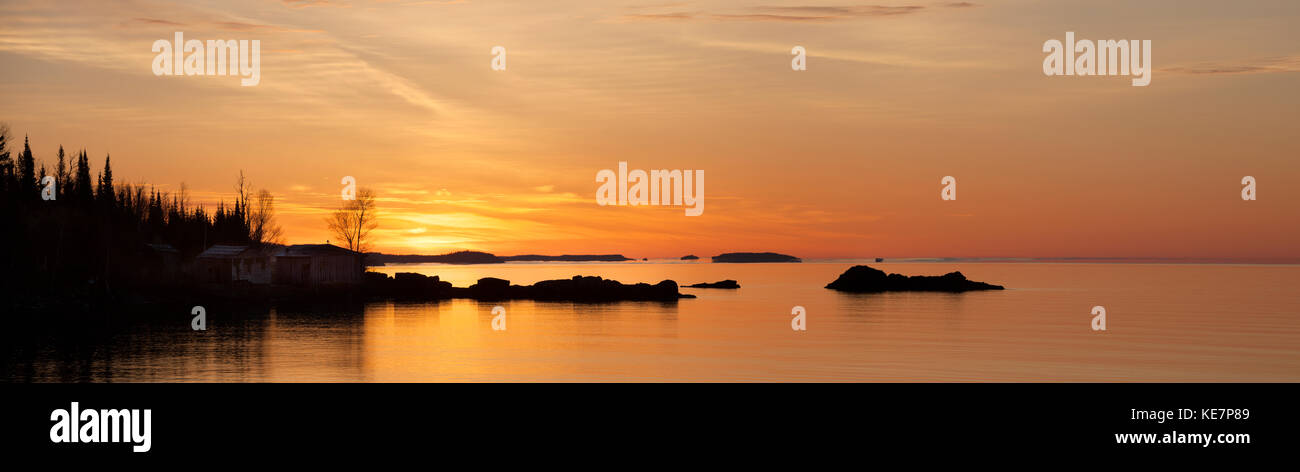 Sunrise Over Lake Superior; Ontario, Canada Stock Photo - Alamy