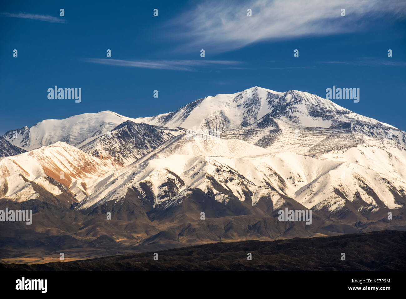 Close-Up Of A Section Of The Snow-Capped Andes; Tupungato, Mendoza ...