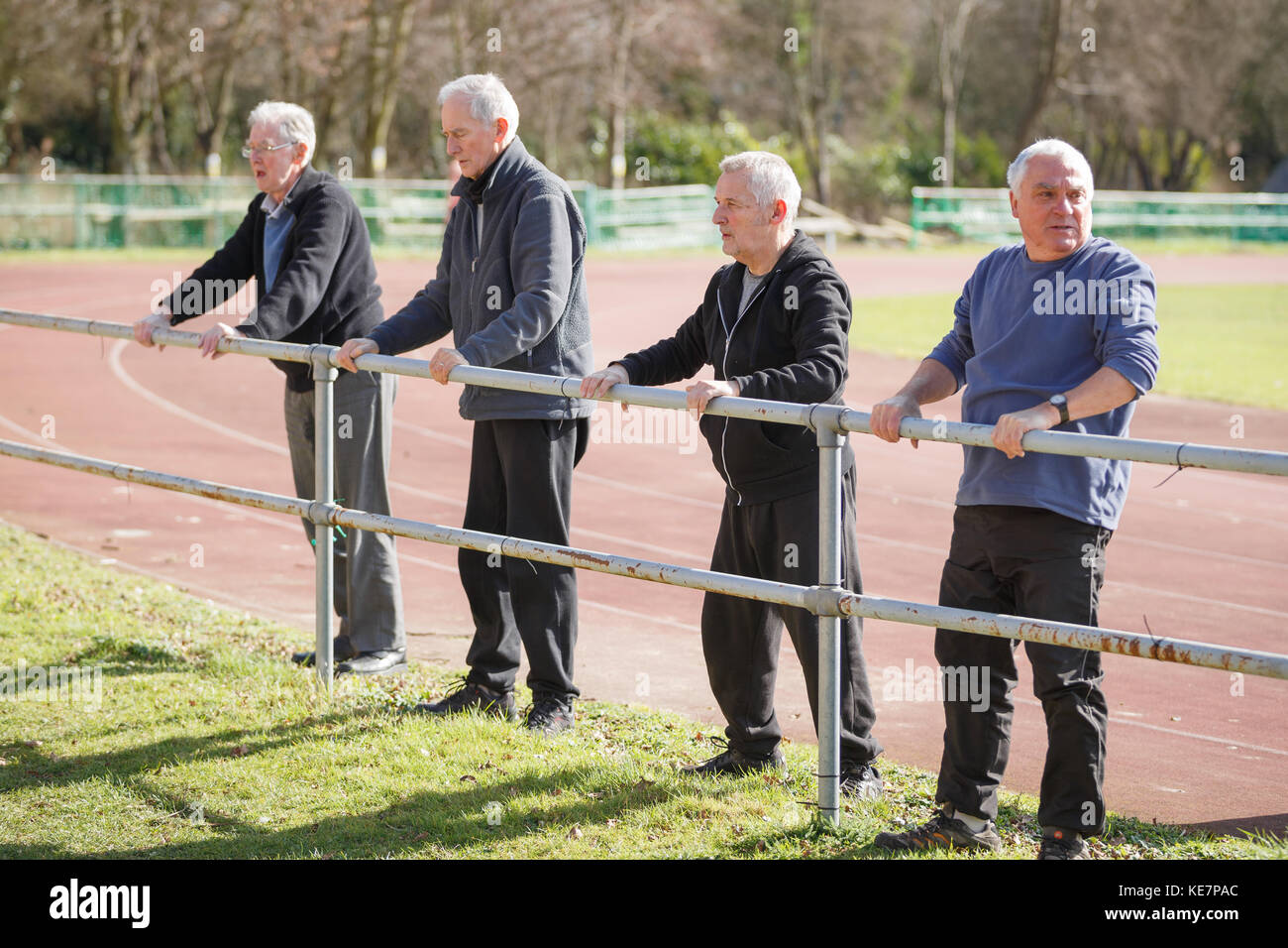 Senior Men's fitness workout session Stock Photo - Alamy