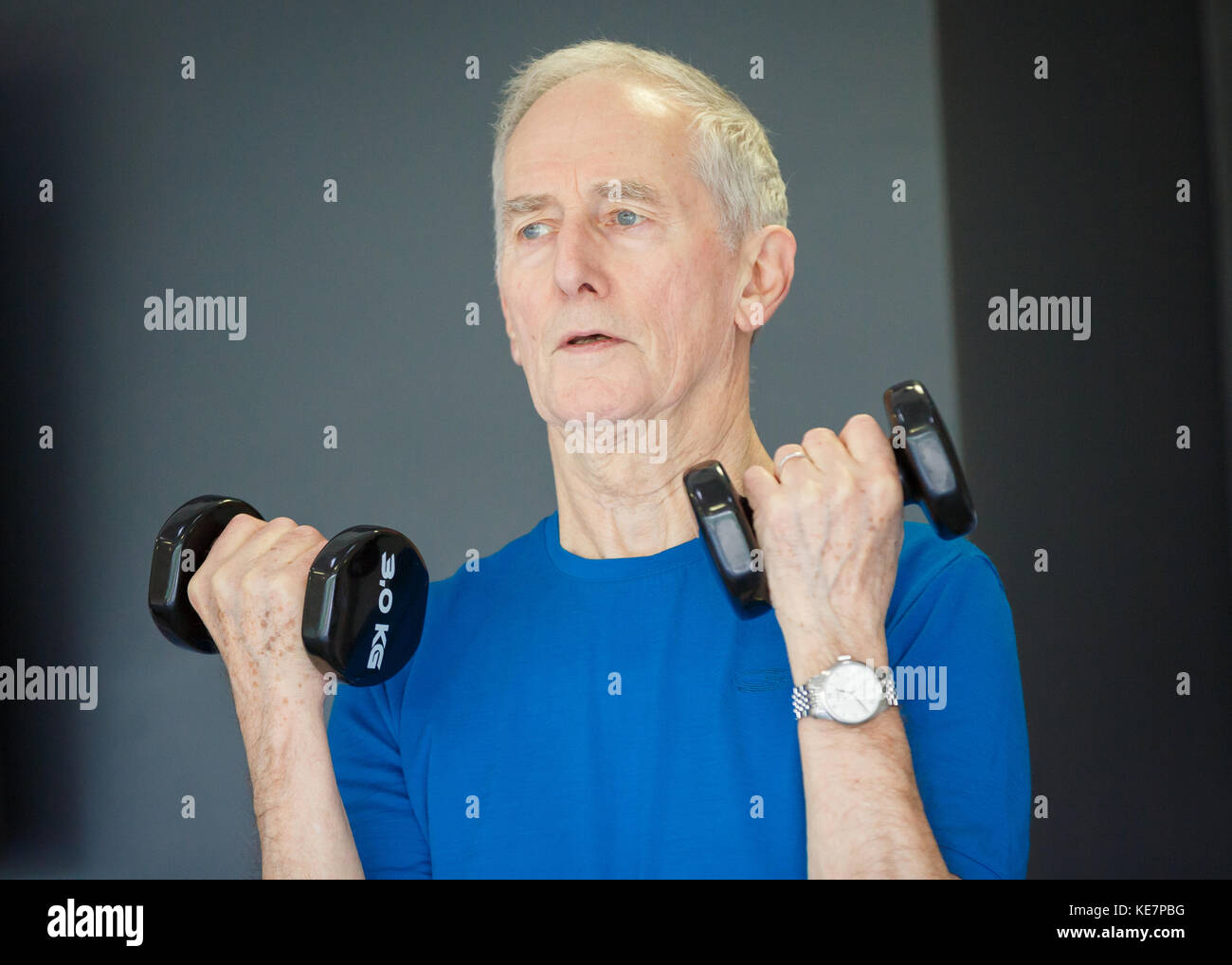 Senior Men's fitness workout session Stock Photo - Alamy